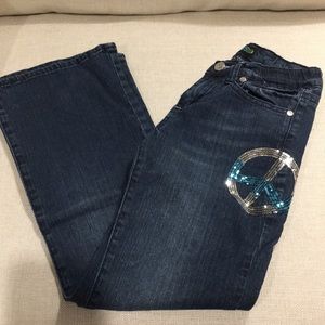 Imperial Star | Bottoms | Imperial Star Sequin Peace Sign Stretch Jean ...
